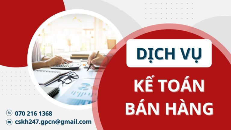 Dịch vụ kế toán bán hàng tại GPCN HCM