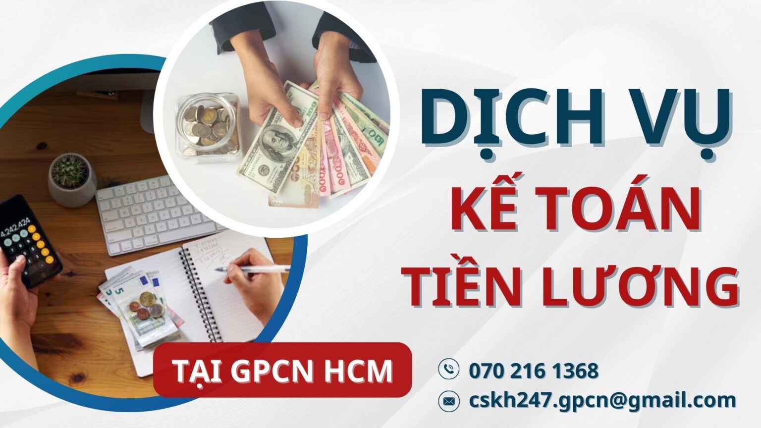 Dịch vụ tính lương, kế toán tiền lương tại GPCN HCM